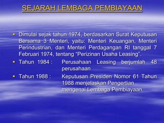 Lembaga pembiayaan | PPTX