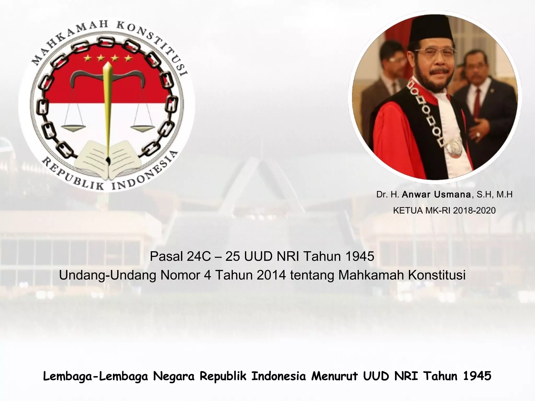 Lembaga Lembaga Negara Menurut Uud Nri Tahun 1945 Ppt