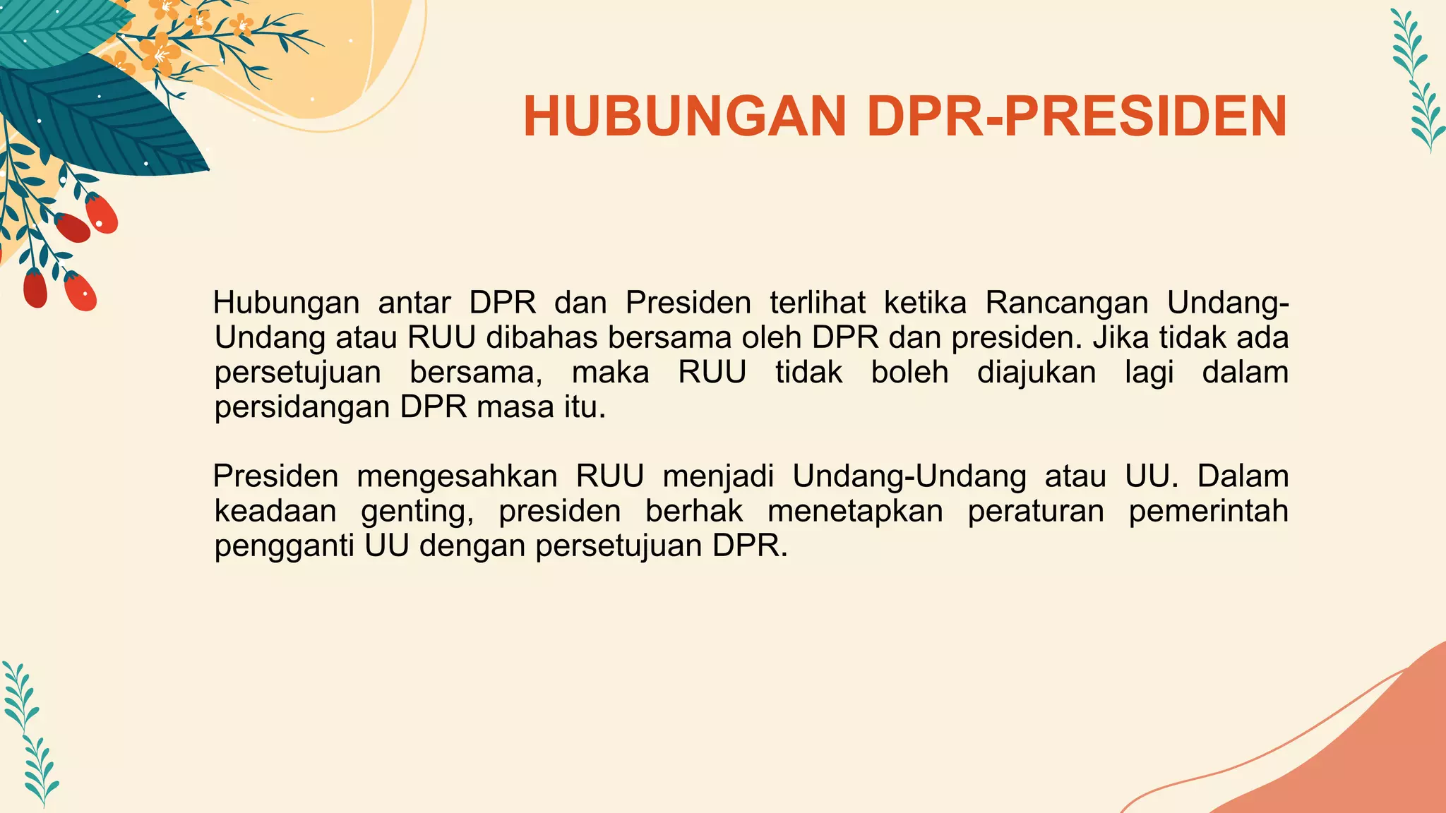 HUBUNGAN ANTAR LEMBAGA NEGARA | PPTX