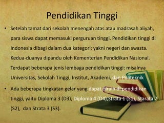 Lembaga pendidikan dan fungsinya ppt | PPTX