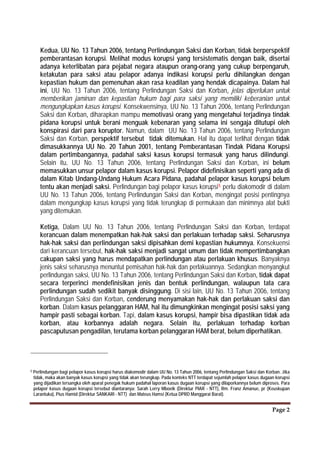 Lembaga Perlindungan Saksi & Korban di Daerah | PDF