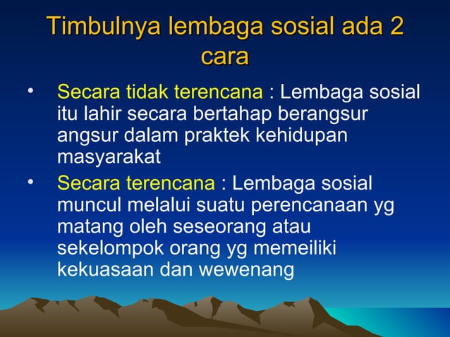 Lembaga sosial | PPT