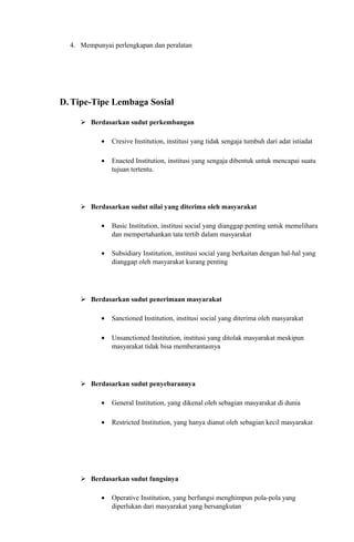 Lembaga sosial | DOC
