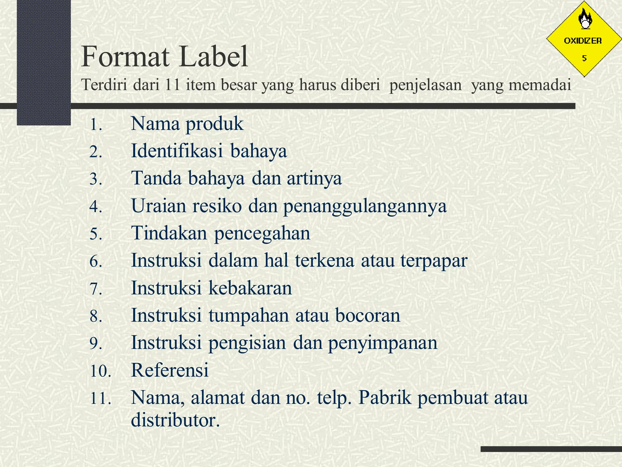 Lembar data keselamatan bahan presentasi | PDF