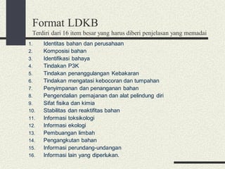 Lembar data keselamatan bahan presentasi | PDF
