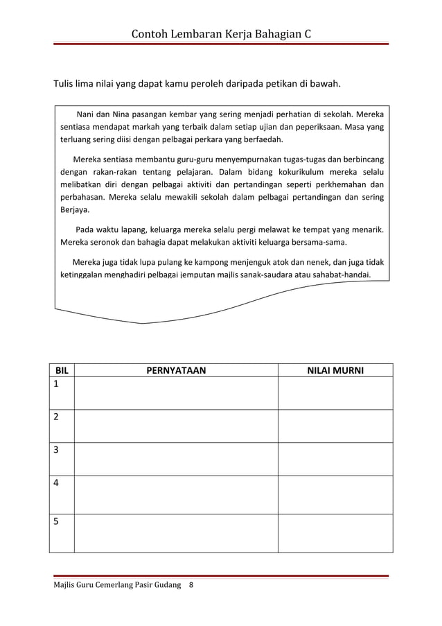 Lembaran bm bhgn c | DOC