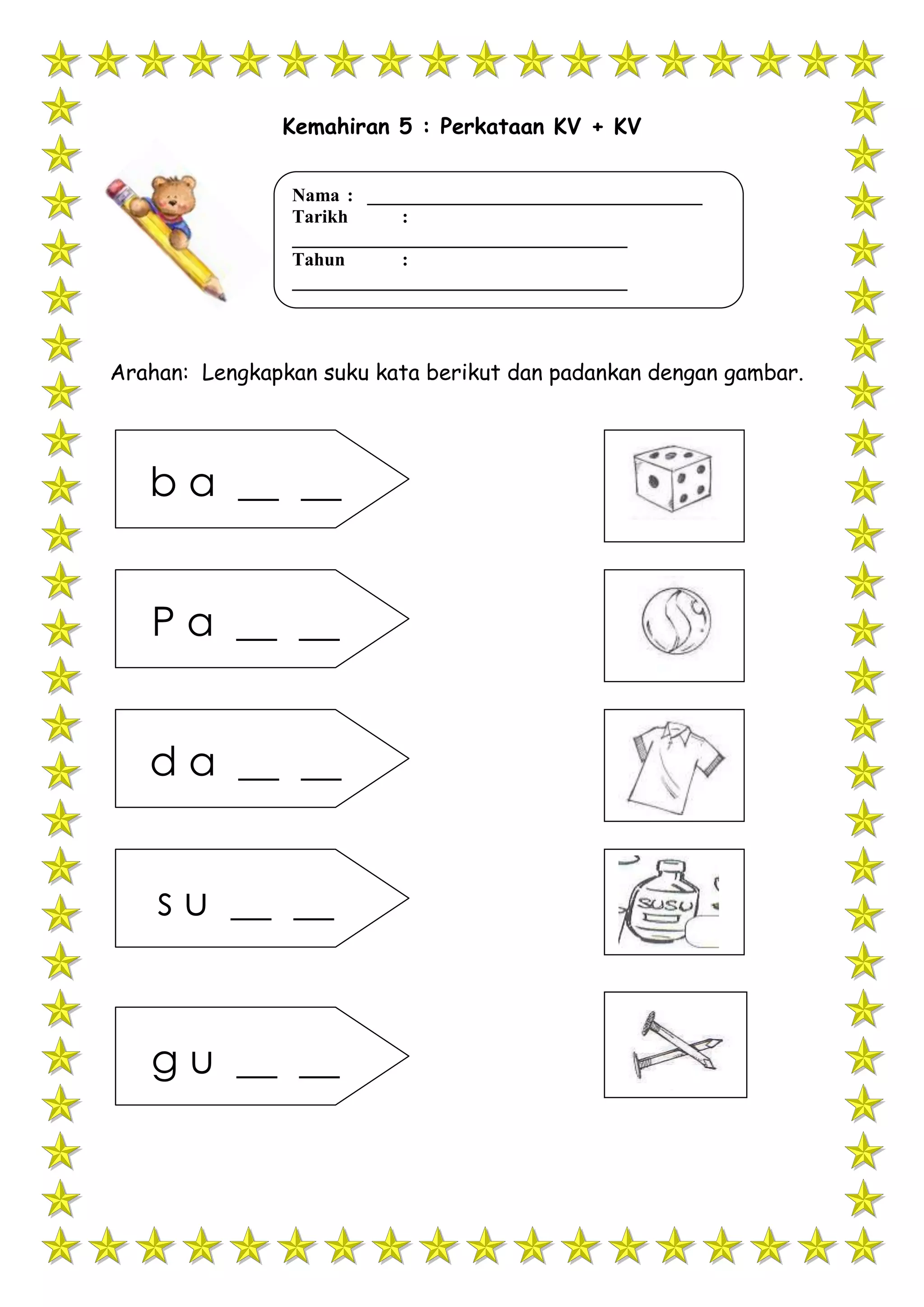 Lembaran keje kv+kv laasttt observe | DOCX