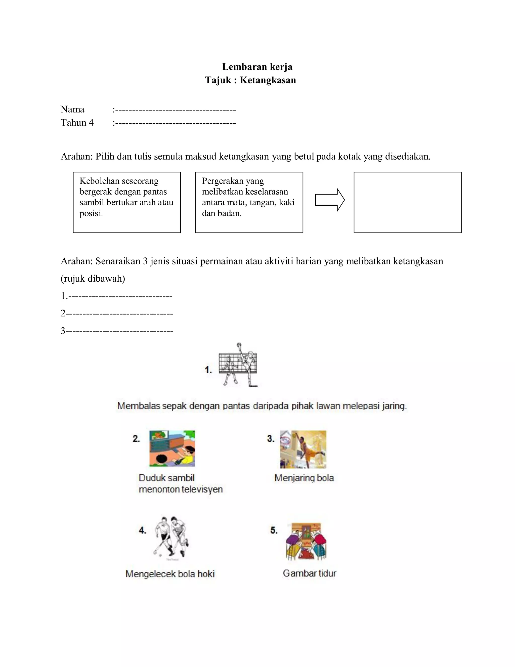 Lembaran Kerja RPH PJ 1 | PDF