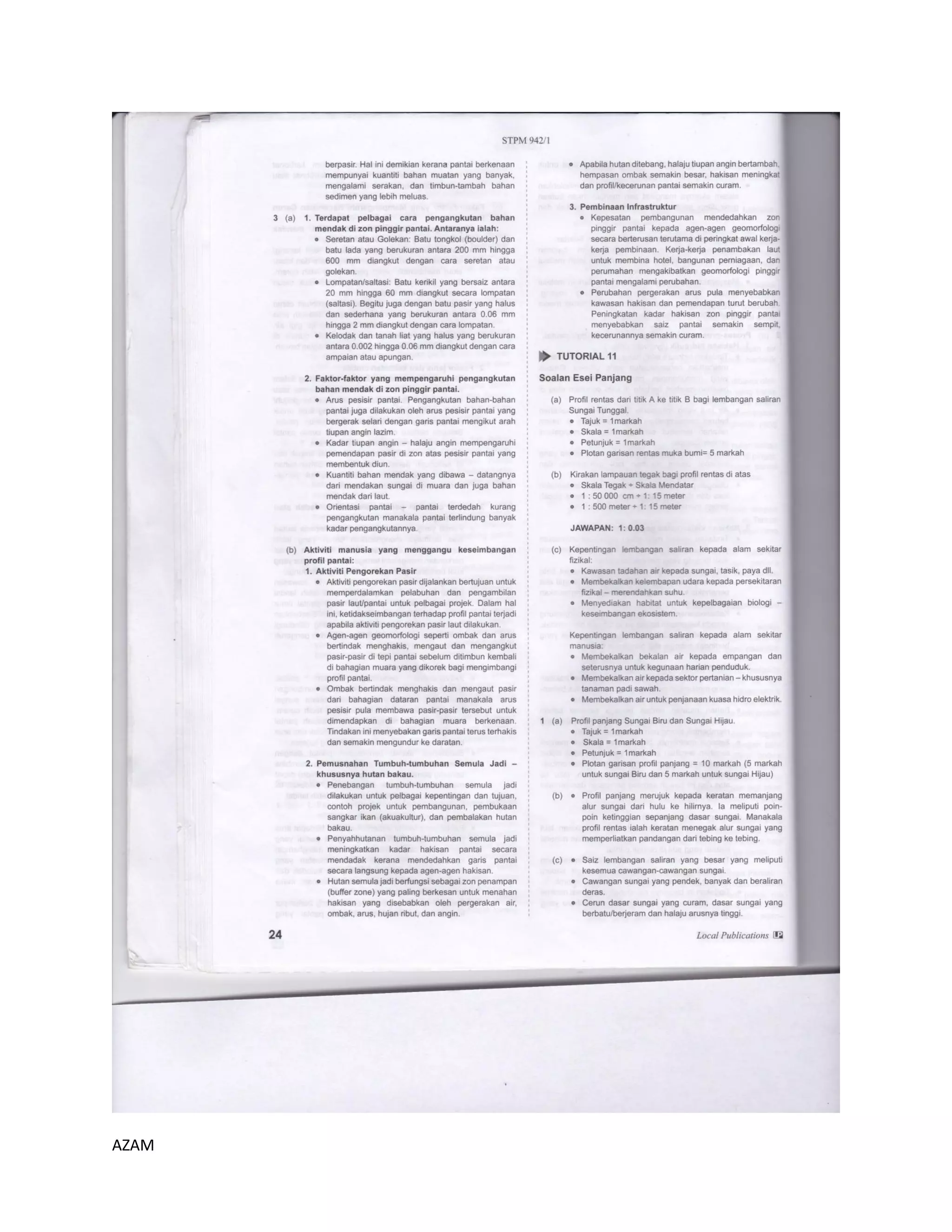 Skema jawapan STPM Lembaran praktis ( LP ) geo sem 1 | PDF