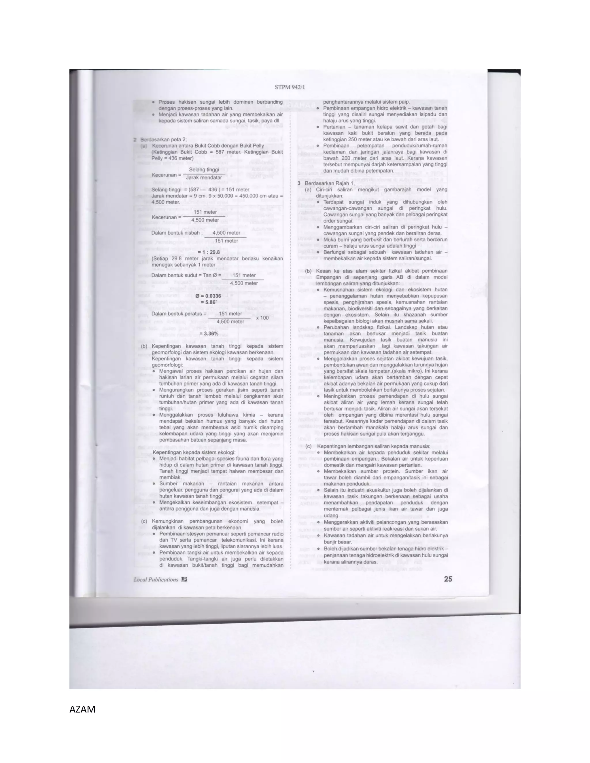 Skema jawapan STPM Lembaran praktis ( LP ) geo sem 1 | PDF