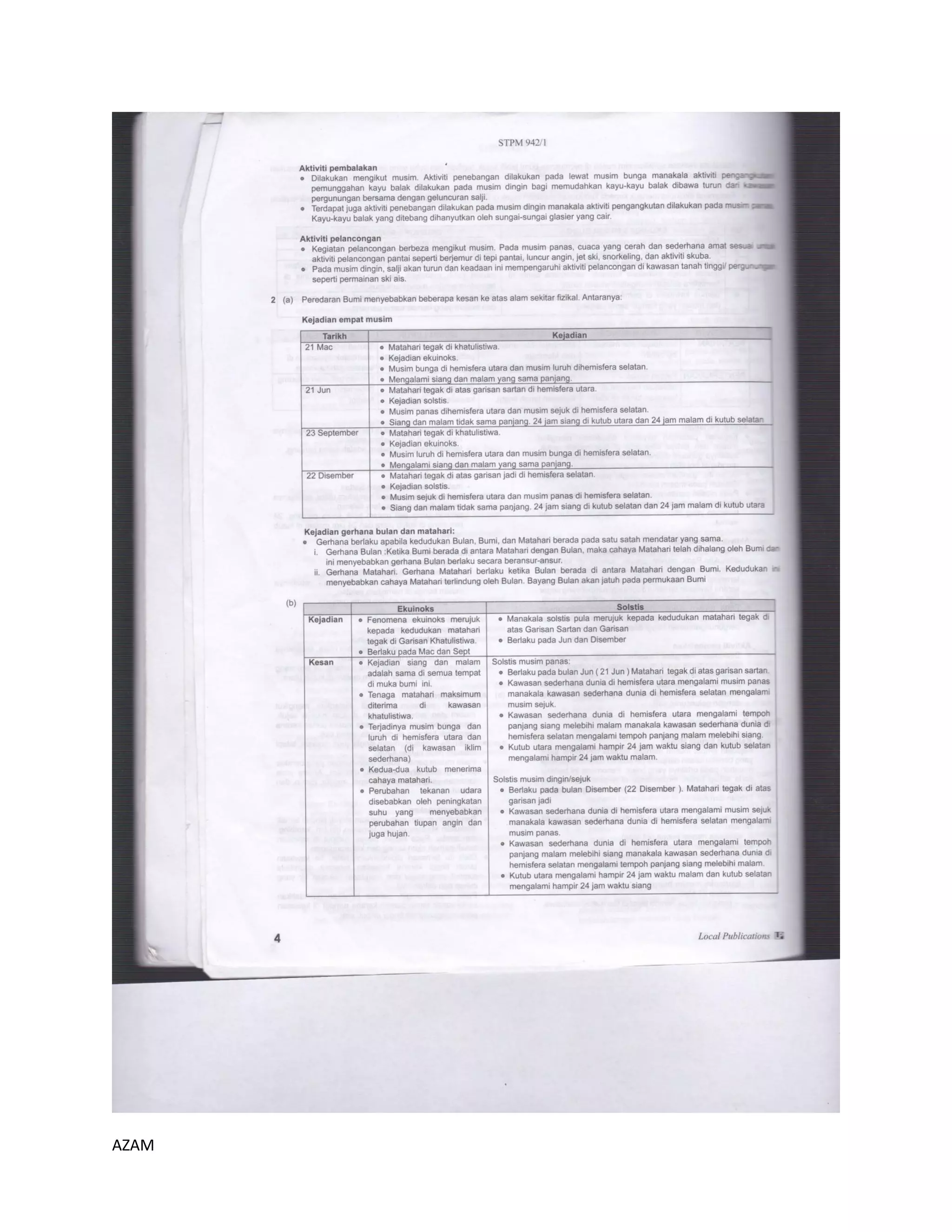 Skema jawapan STPM Lembaran praktis ( LP ) geo sem 1 | PDF