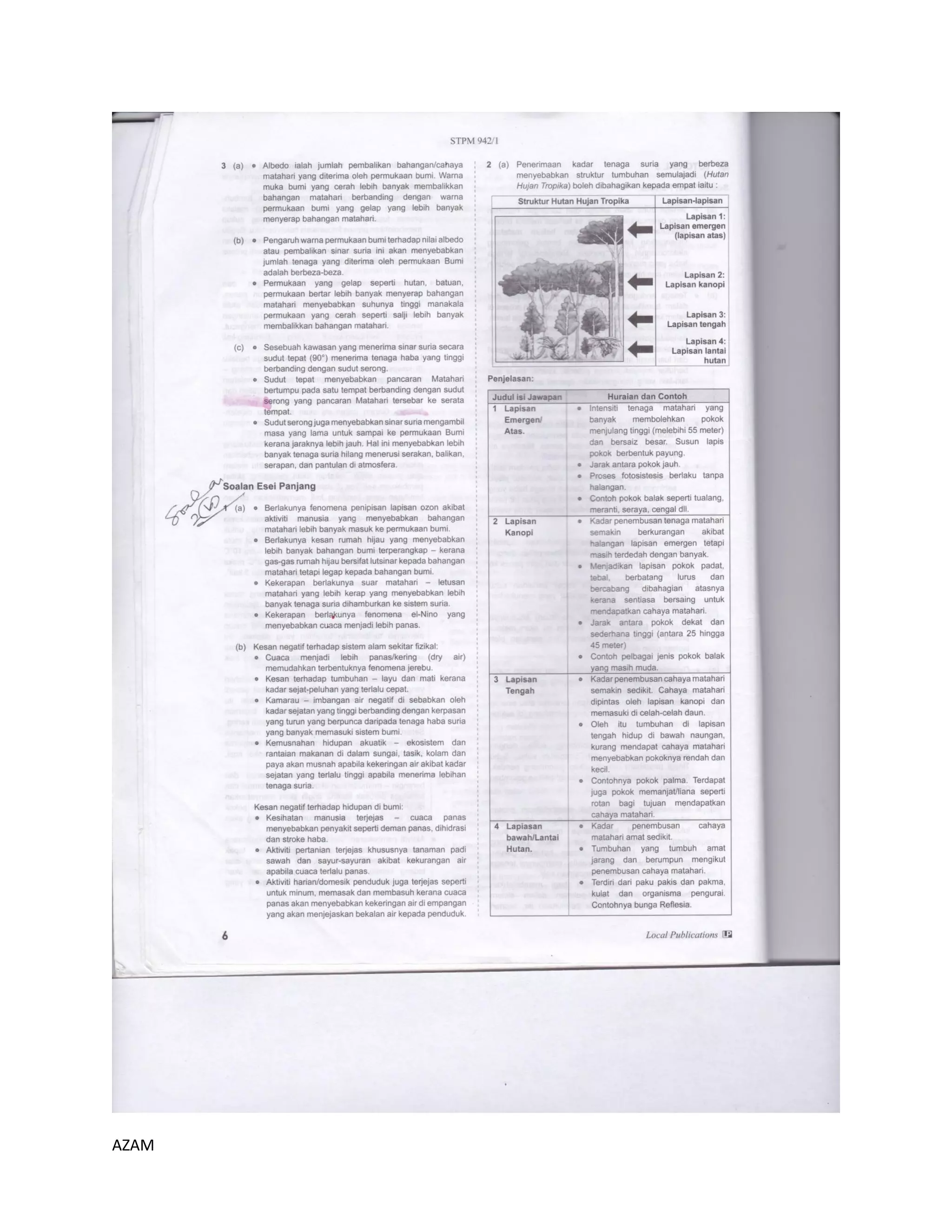 Skema jawapan STPM Lembaran praktis ( LP ) geo sem 1 | PDF