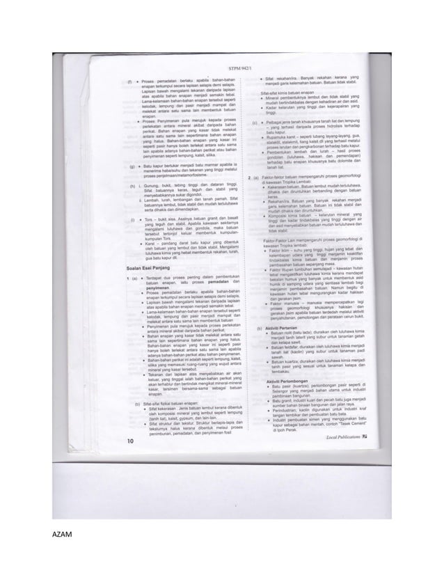 Skema jawapan STPM Lembaran praktis ( LP ) geo sem 1 | PDF | Science