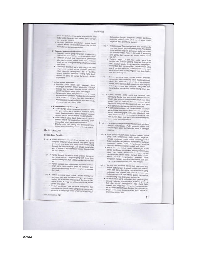 Skema jawapan STPM Lembaran praktis ( LP ) geo sem 1 | PDF | Science