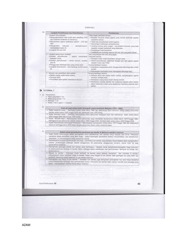 Skema jawapan STPM Lembaran praktis ( LP ) geo sem 1 | PDF | Science