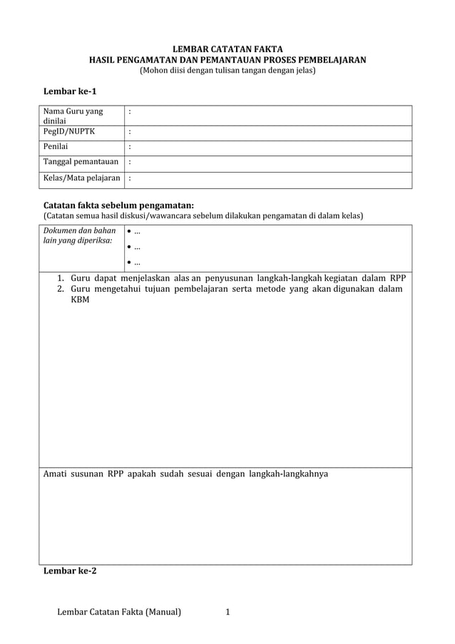 Lembar catatan fakta1 | DOC