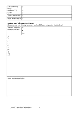 Lembar catatan fakta1 | DOC