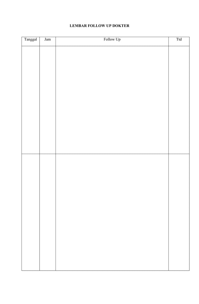 Lembar follow up dokter | DOCX