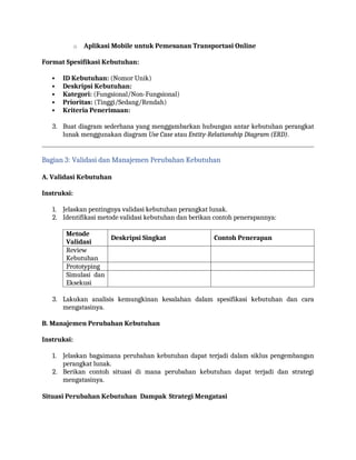 Lembar Kerja Mahasiswa Rekayasa Perangkat Lunak | DOCX