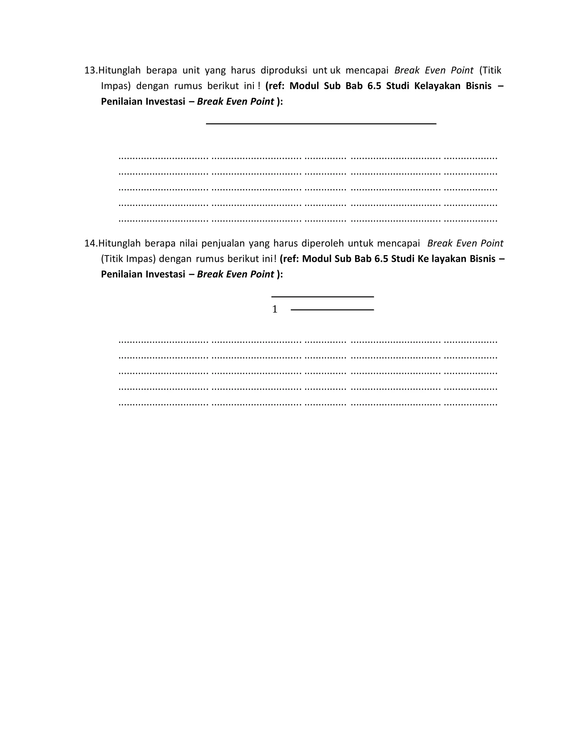 Lembar kerja modul | PDF