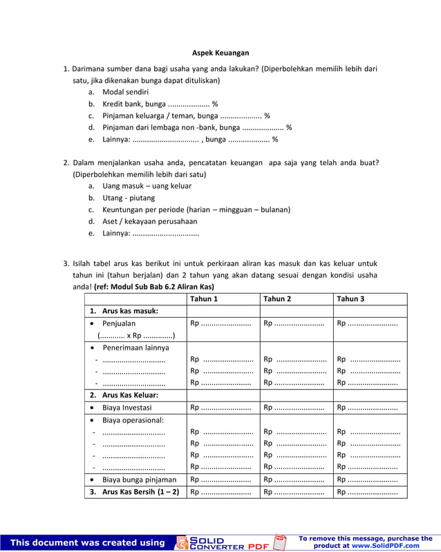 Lembar kerja modul | PDF