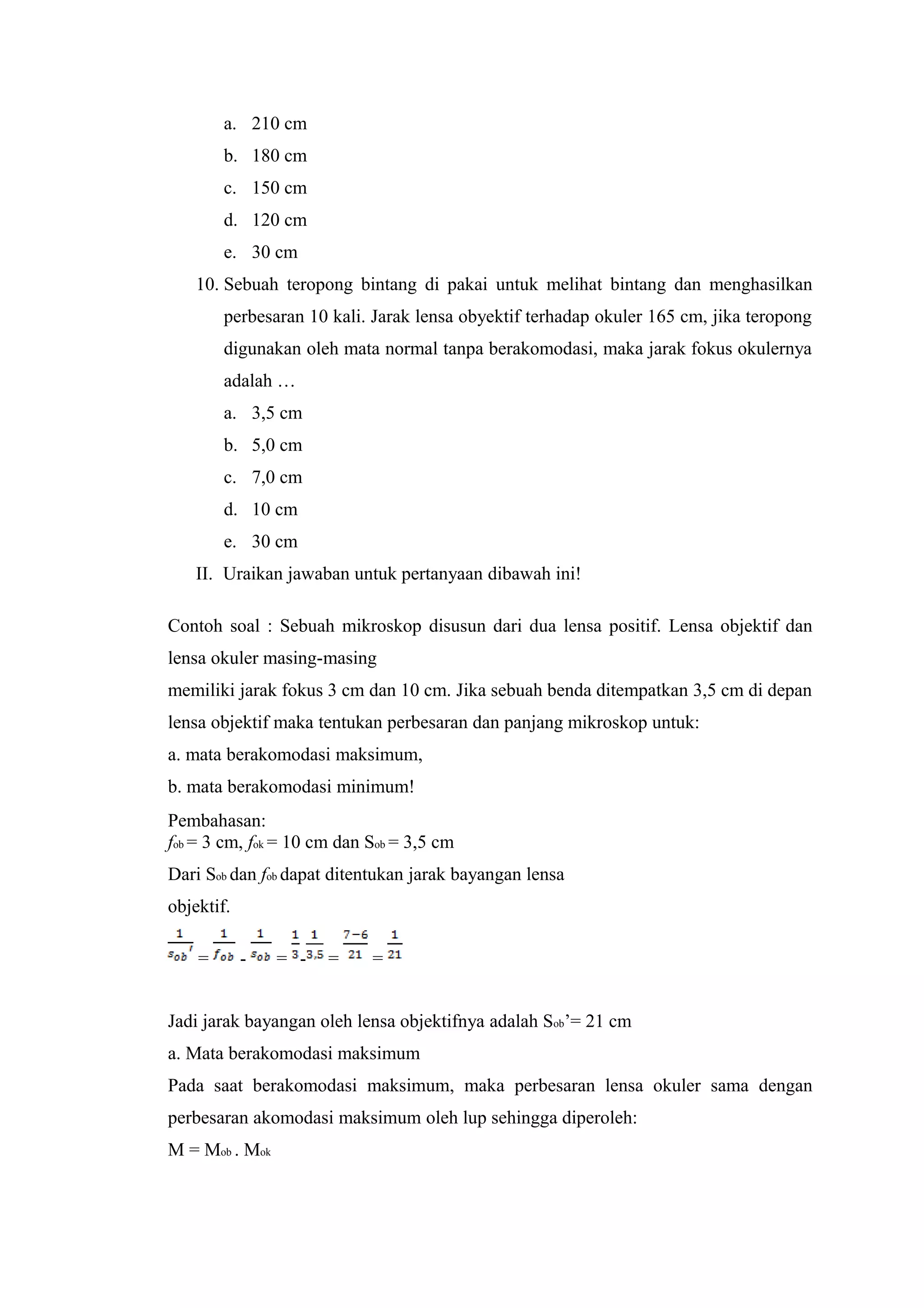 Lembar kerja siswa alat-alat optik | DOC
