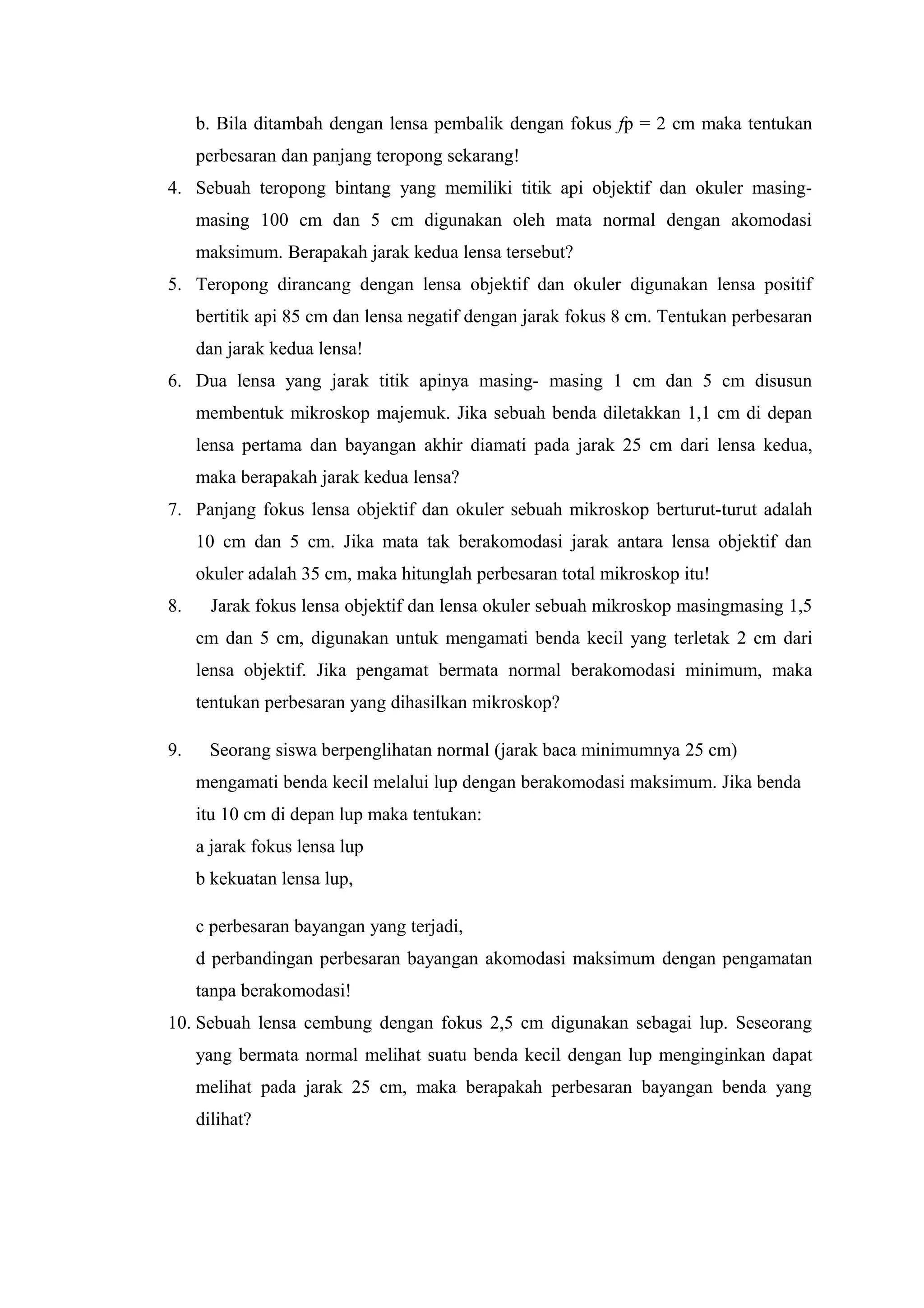 Lembar kerja siswa alat-alat optik | DOC