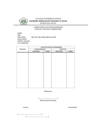 akbid paramata muna Lembar konsul baru bikin gila | PDF