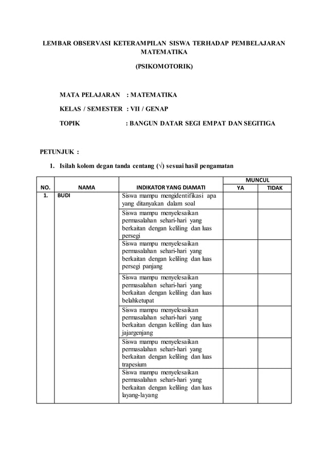 Lembar observasi dan angket.anti antika.06081181520009 | DOCX