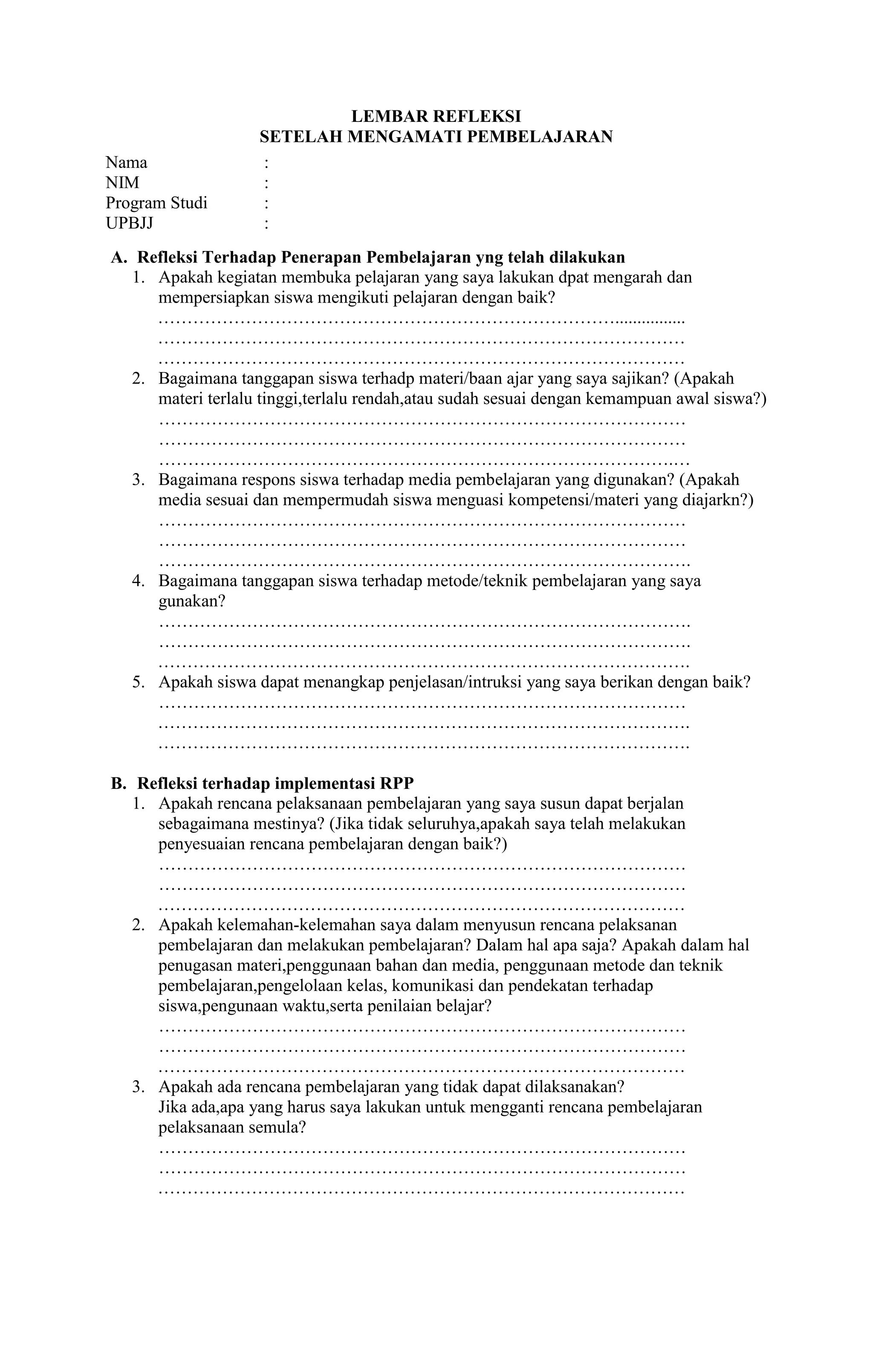 Lembar Observasi dan Refleksi PKR UT.docx