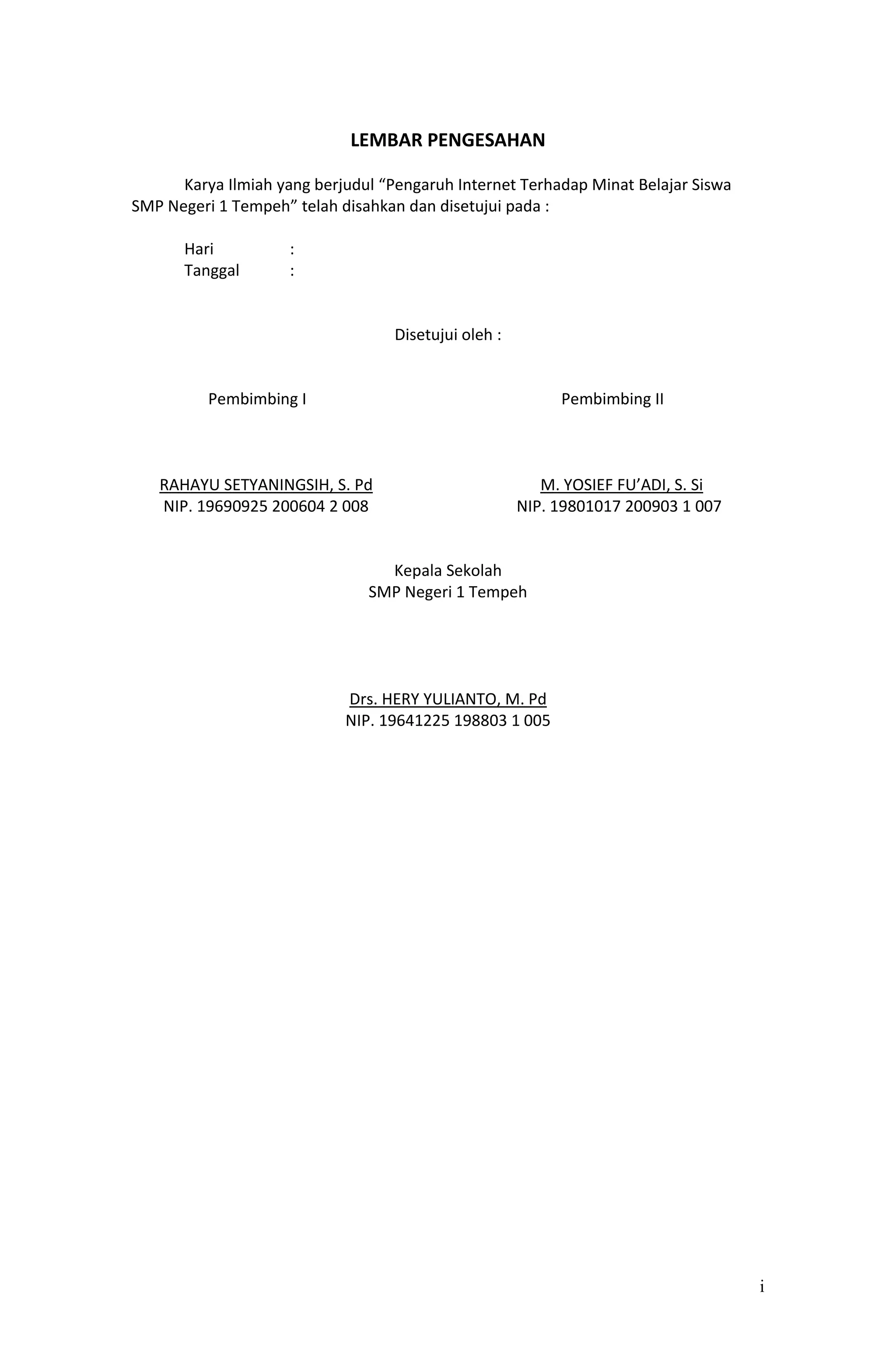 Lembar pengesahan | DOCX