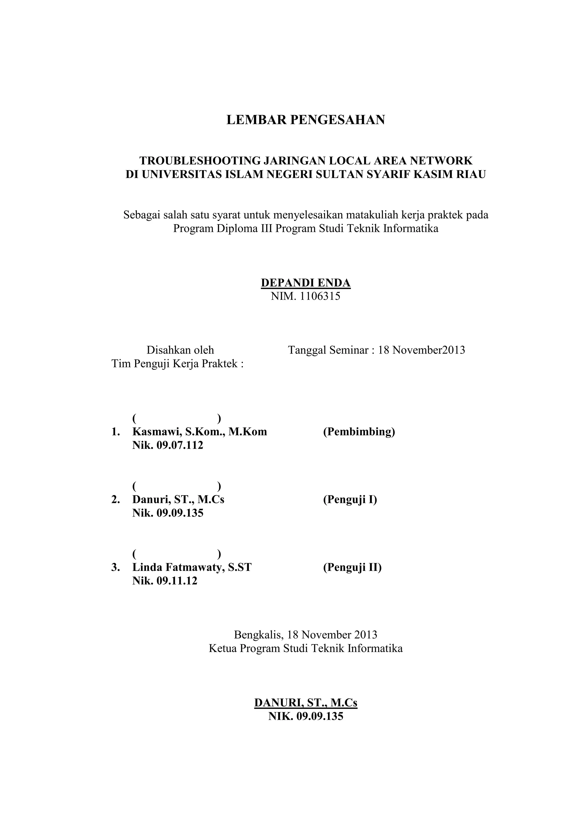 Lembar pengesahan | DOCX