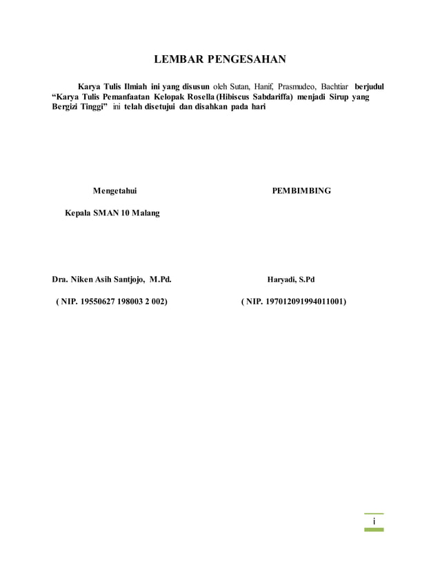 Lembar pengesahan | PDF