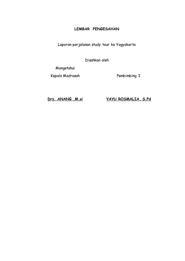 Lembar pengesahan | PDF