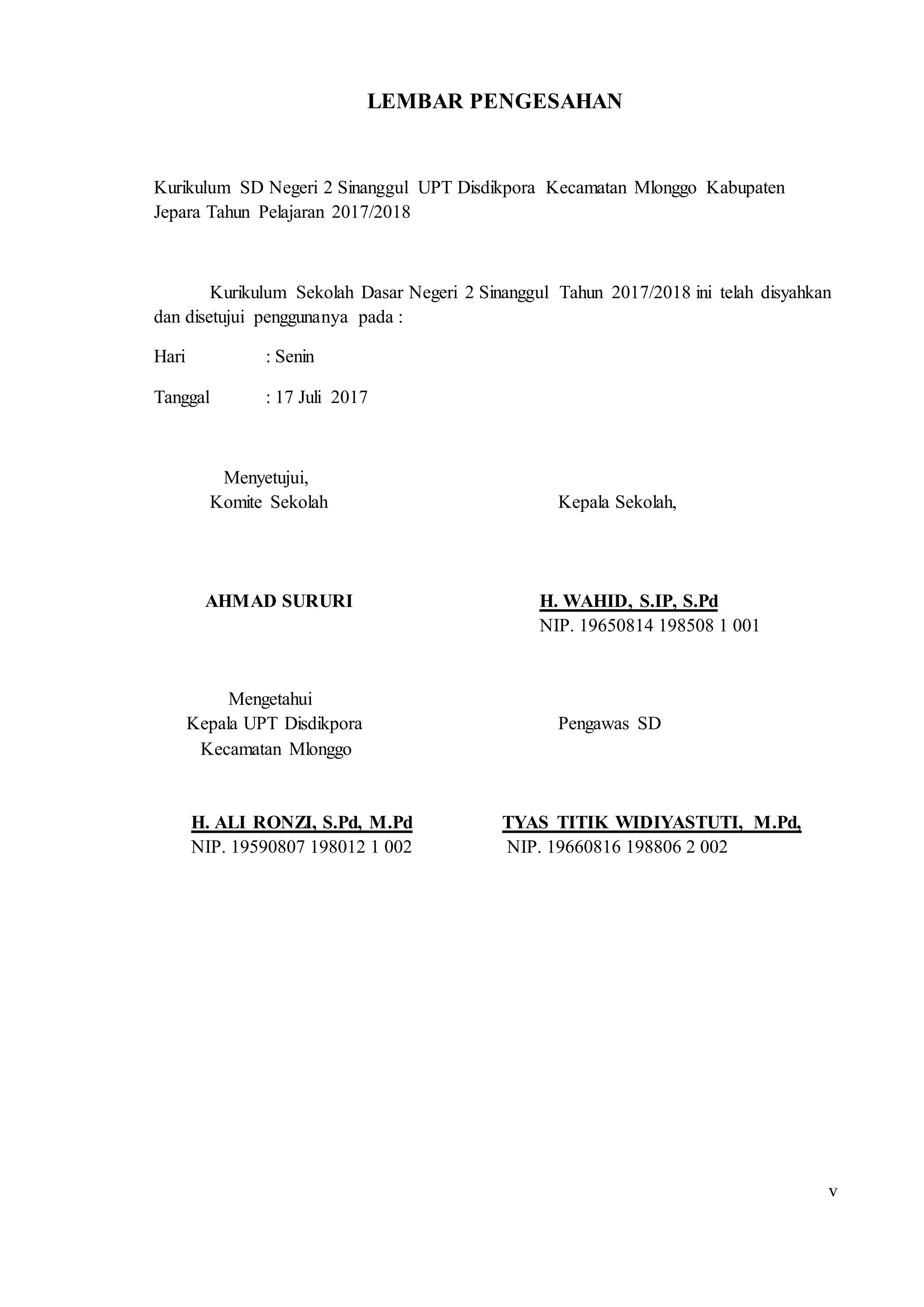 Lembar pengesahan | DOCX