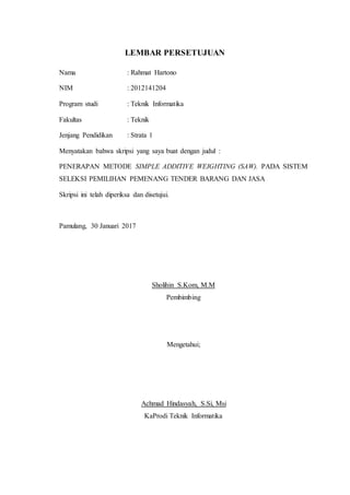 Lembar persetujuan | DOCX