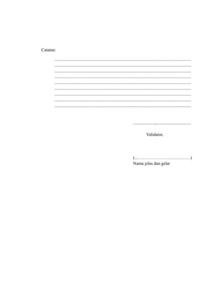 Lembar validasi rpp | RTF