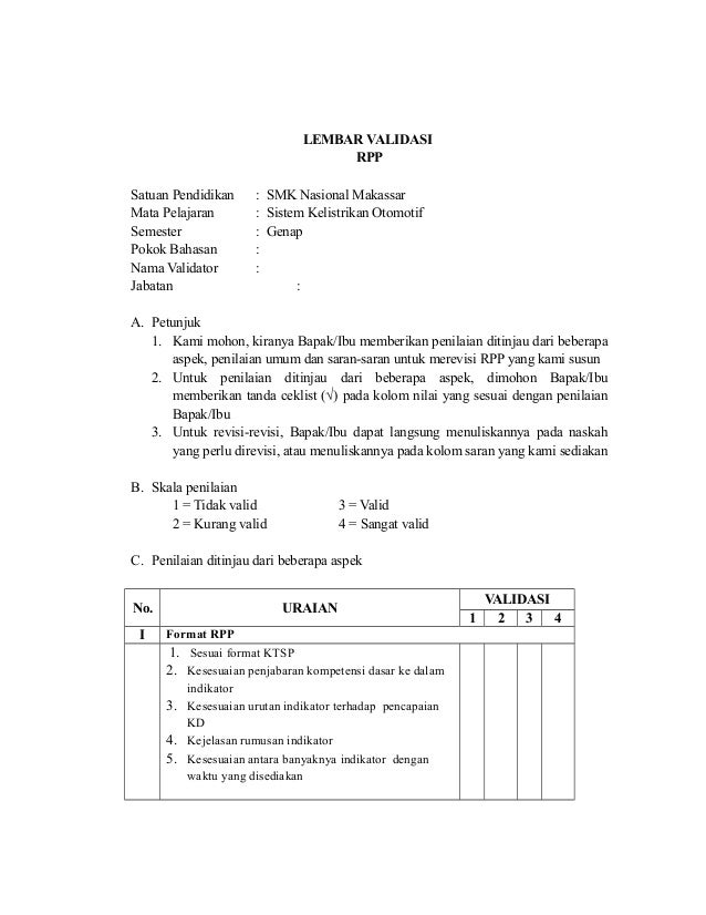 Contoh Lembar Validasi Bahan Ajar / Https Ojs Unpkediri Ac Id Index Php ... Contoh Lembar Validasi Bahan Ajar / Https Ojs Unpkediri Ac Id Index Php ...