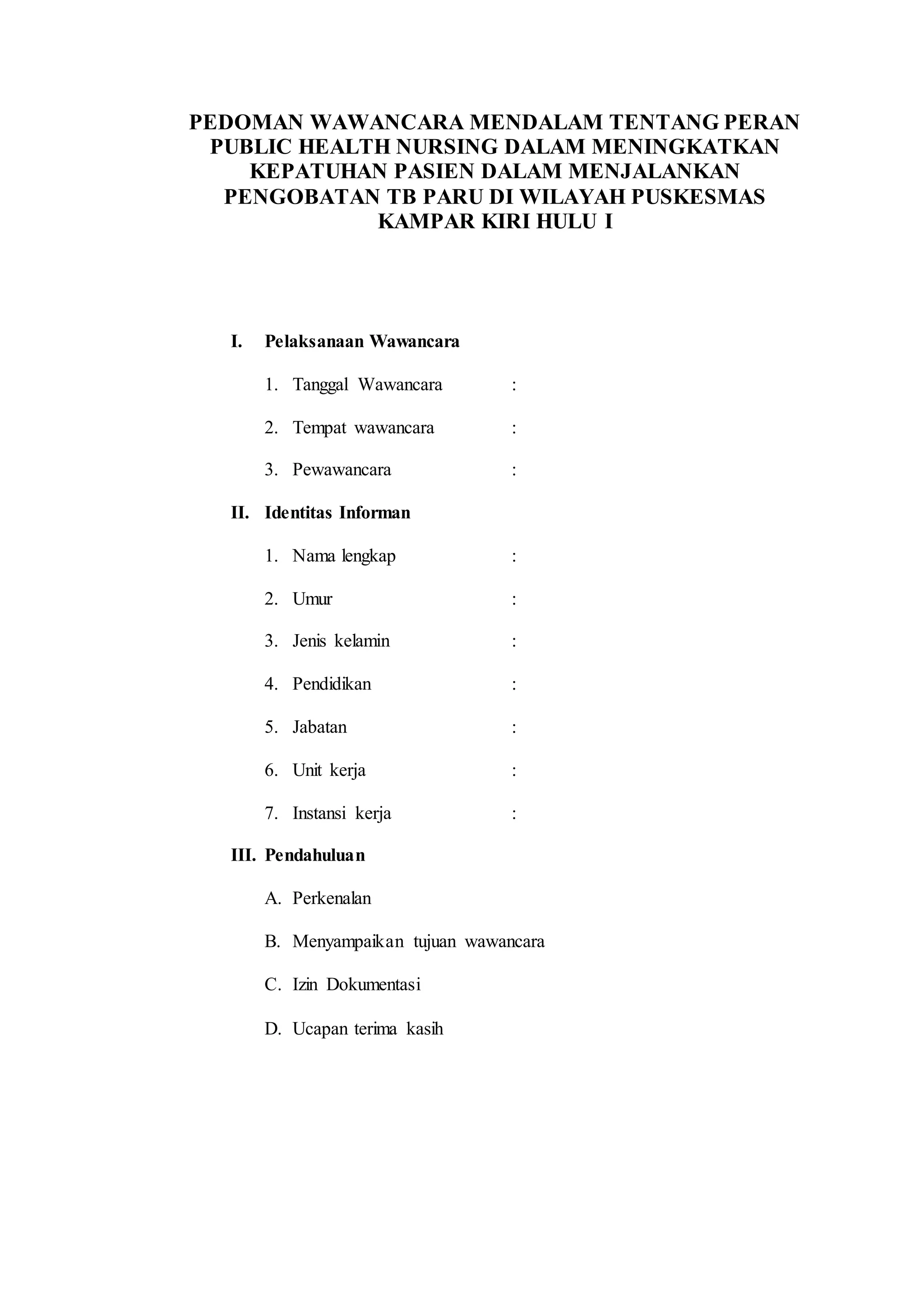 Lembar wawancara | PDF