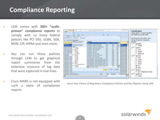 What is your alternative to Cisco MARS? | PPTX