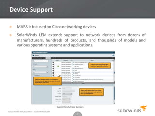 What is your alternative to Cisco MARS? | PPTX