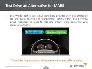 What is your alternative to Cisco MARS? | PPTX