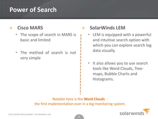 What is your alternative to Cisco MARS? | PPTX