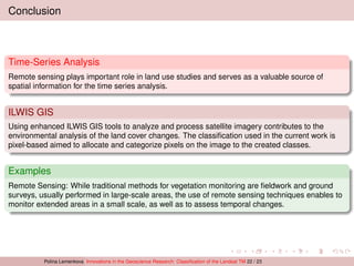 Innovations in the Geoscience Research: Classification of the Landsat ...