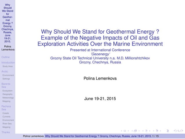 Why Should We Stand for Geothermal Energy ? Example of the Negative ...