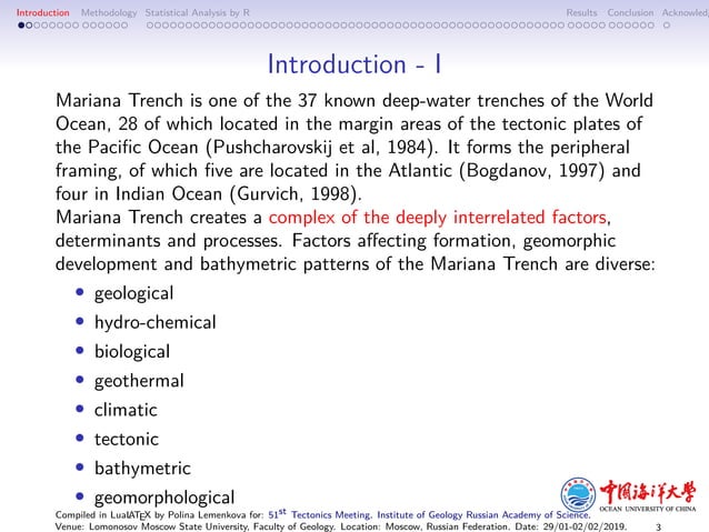 Scatterplot Matrices of the Geomorphic Structure of the Mariana Trench ...