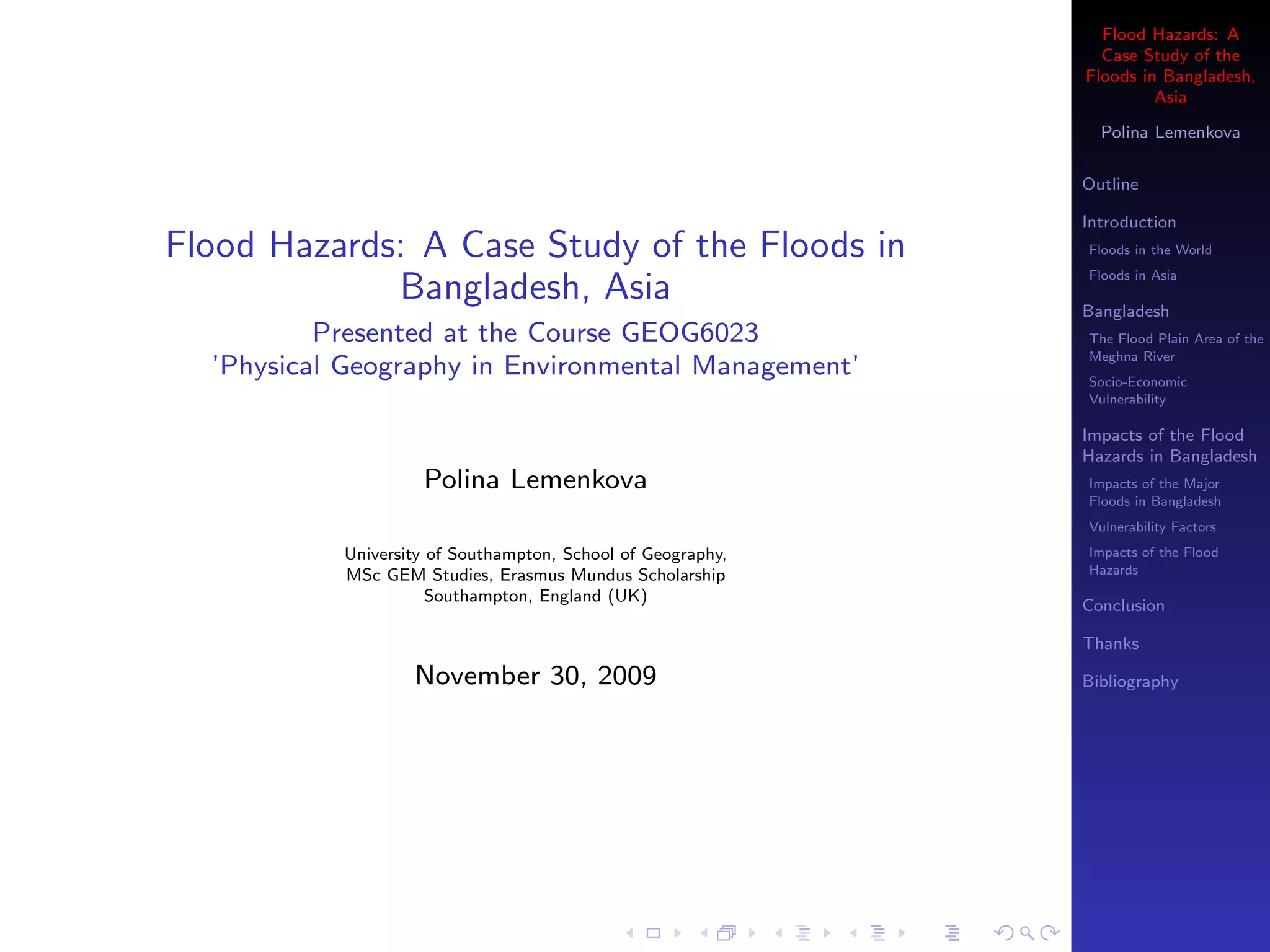 Flood Hazards: A Case Study of the Floods in Bangladesh, Asia | PDF