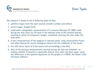Seagrass Mapping and Monitoring Along the Coasts of Crete, Greece | PPT