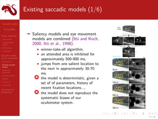 Saccadic model of eye movements for free-viewing condition | PPT