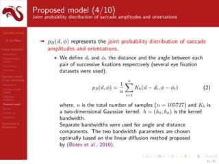 Saccadic model of eye movements for free-viewing condition | PPT